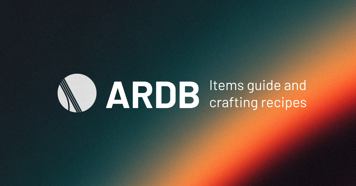 Arc Raiders Database - Complete Item Guide & Crafting Recipes